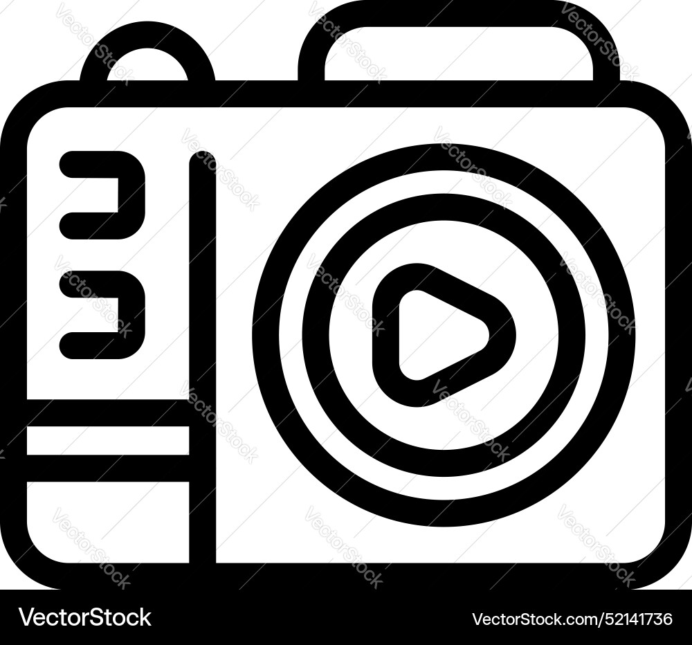 Video camera icon representing filmmaking Vector Image