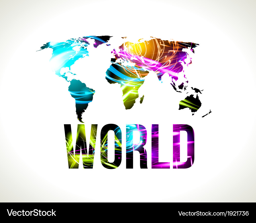 World map Royalty Free Vector Image - VectorStock