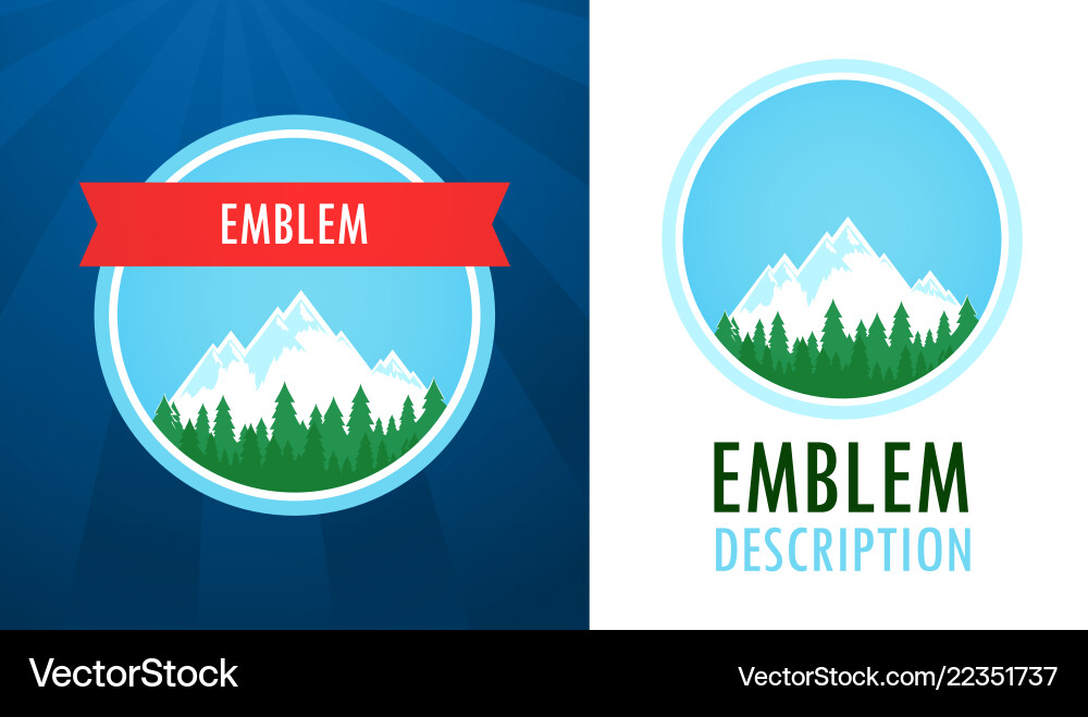 Alpine Emblems - Swiss Alps Logo Royalty Free Vector Image