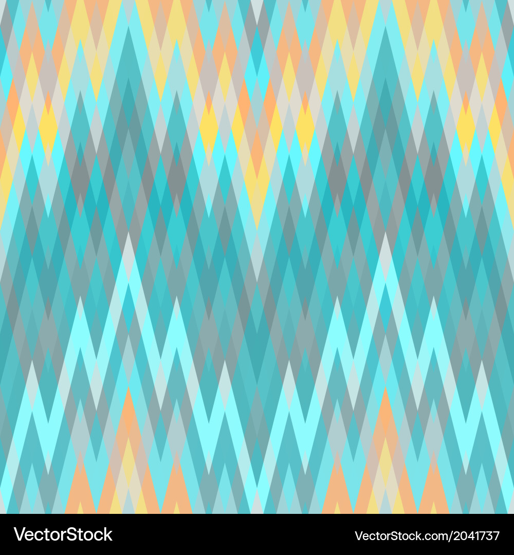 Blue & Orange Zigzag Striped Pattern Vector Image