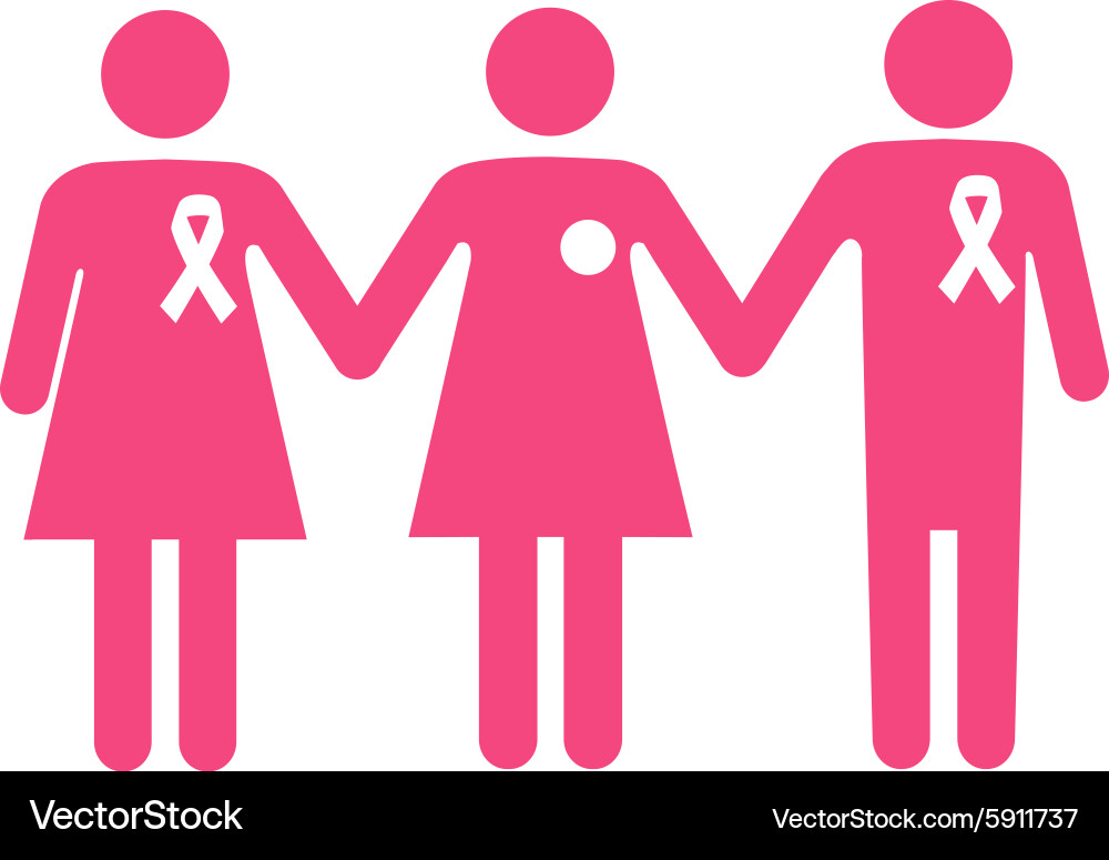 Breast cancer support group Royalty Free Vector Image