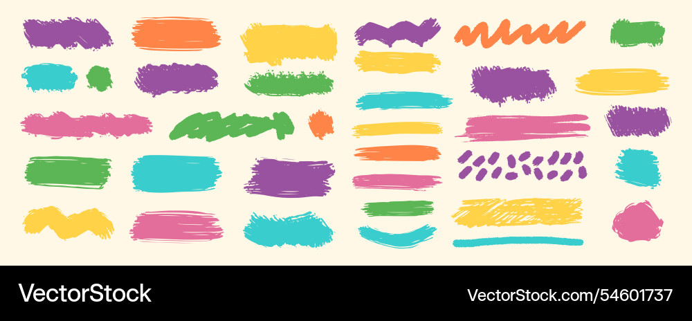 Brush paint background frame box color stroke Vector Image