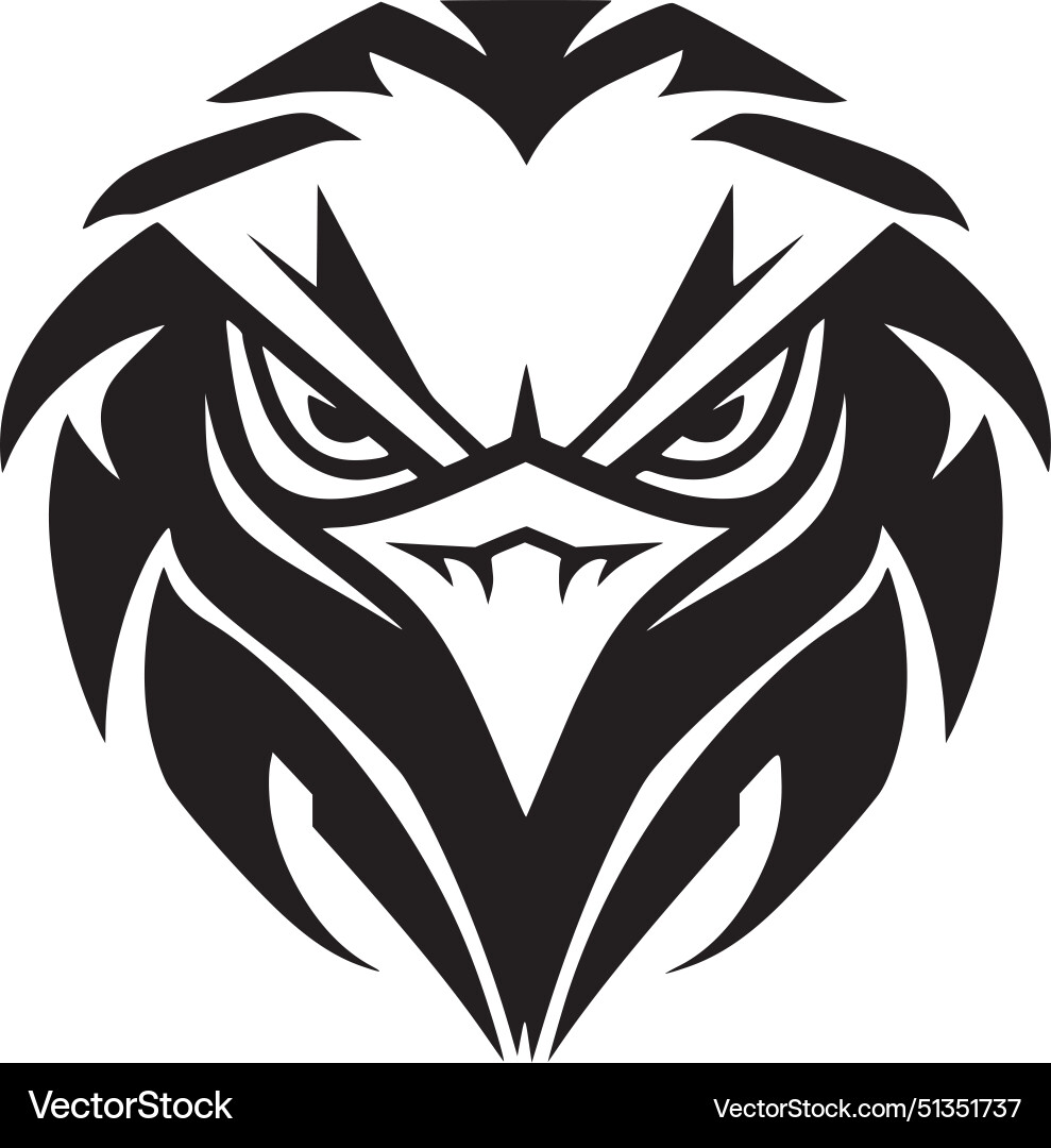 Falcon - black and white isolated icon Royalty Free Vector