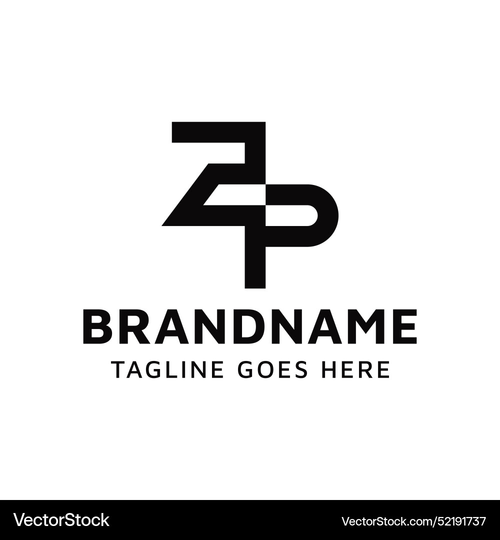 Letters zp monogram logo set suitable for any Vector Image