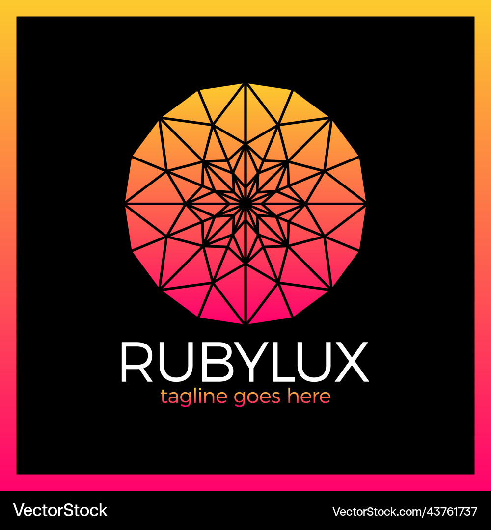 Ruby luxury logo - jewelry shop Royalty Free Vector Image