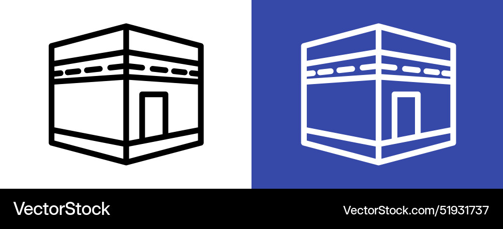 Sacred kaaba icon perfect for pilgrimage and Vector Image