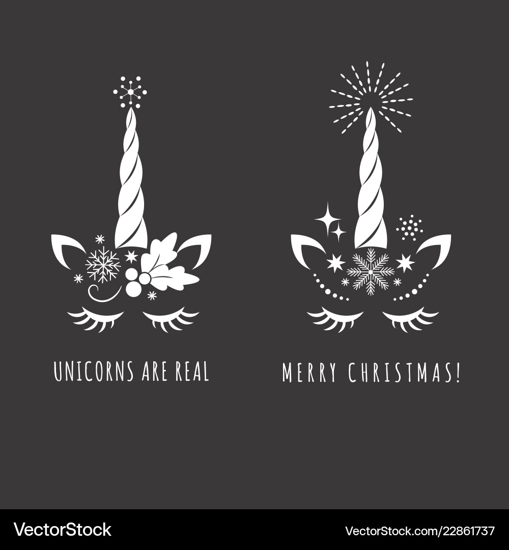 Unicorn symbols Royalty Free Vector Image - VectorStock