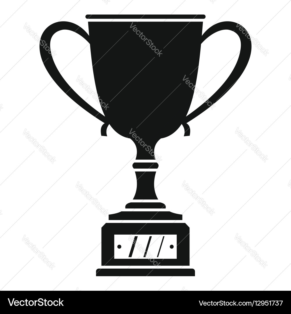 Winner cup icon simple style Royalty Free Vector Image