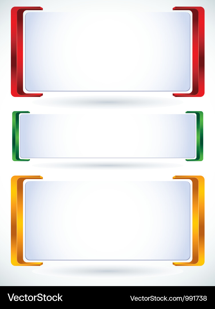 3d banner Royalty Free Vector Image VectorStock