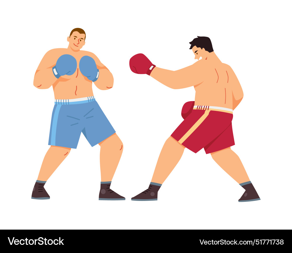 A sports fight between Royalty Free Vector Image