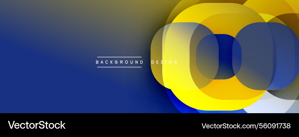 Circular abstract design with overlapping Vector Image