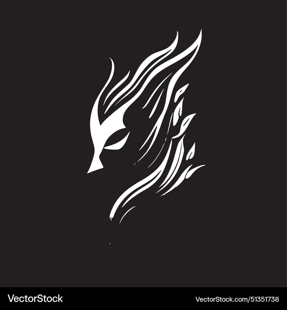 Fantasy - minimalist and simple silhouette Vector Image