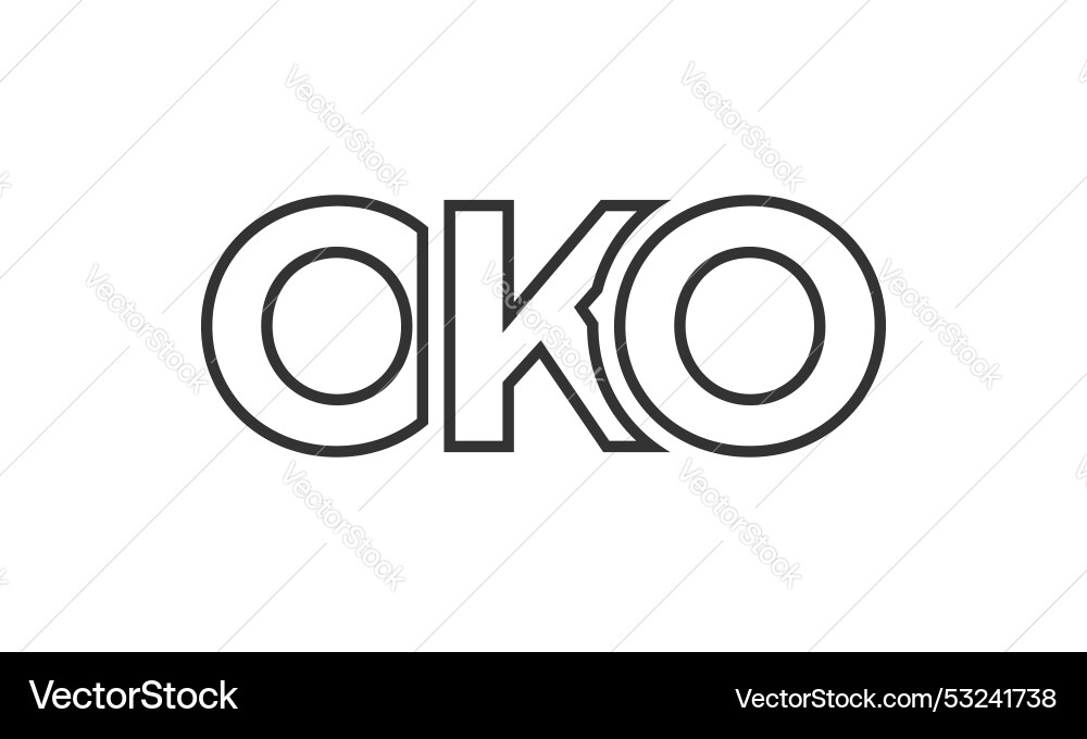 Oko logo design template with strong and modern Vector Image