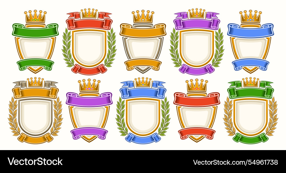 Royal crest set Royalty Free Vector Image - VectorStock