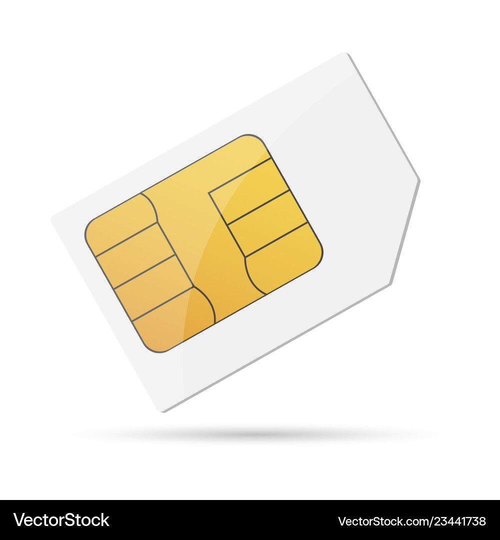 Sim card design Royalty Free Vector Image - VectorStock