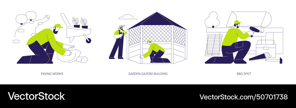 Small architectural forms installation abstract Vector Image