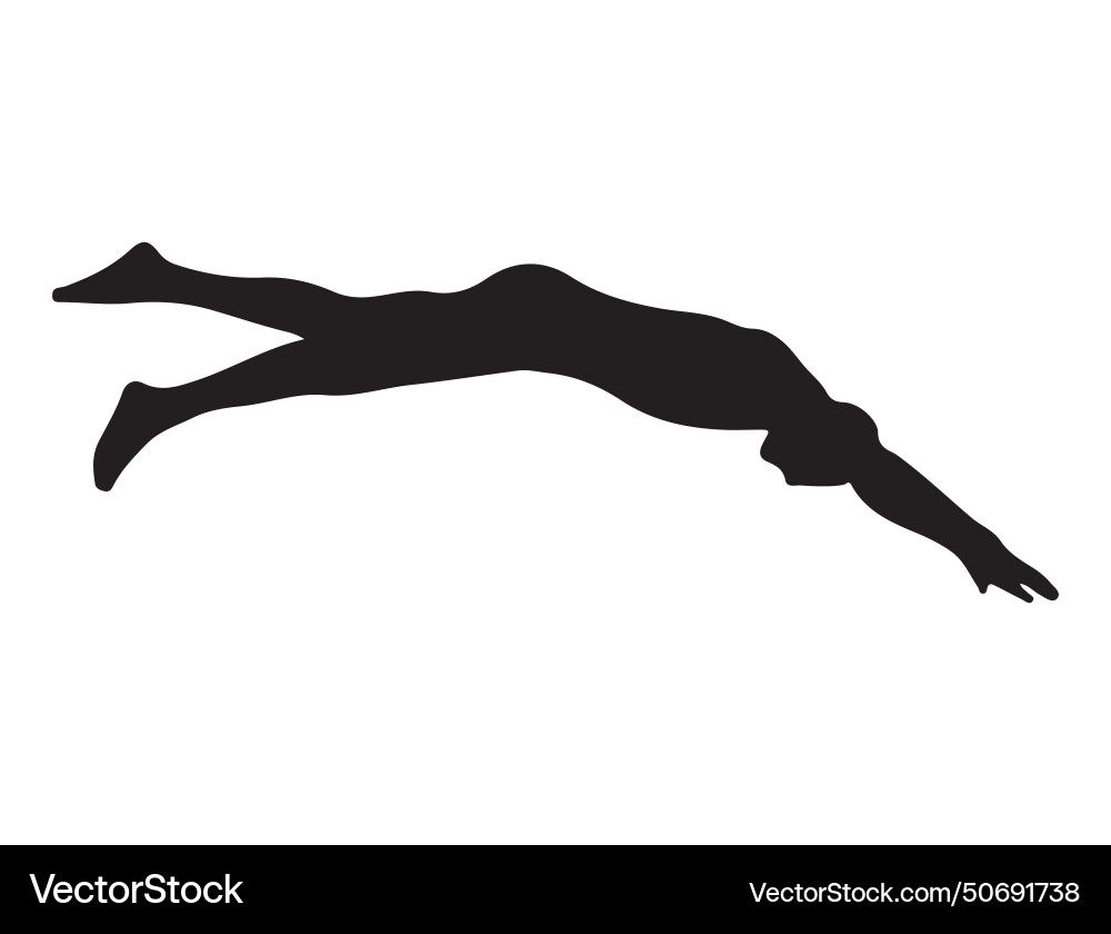 Swimmer silhouette art Royalty Free Vector Image