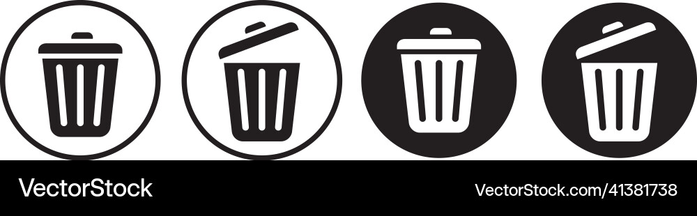 Trash Can Icon - Waste Disposal Royalty Free Vector Image
