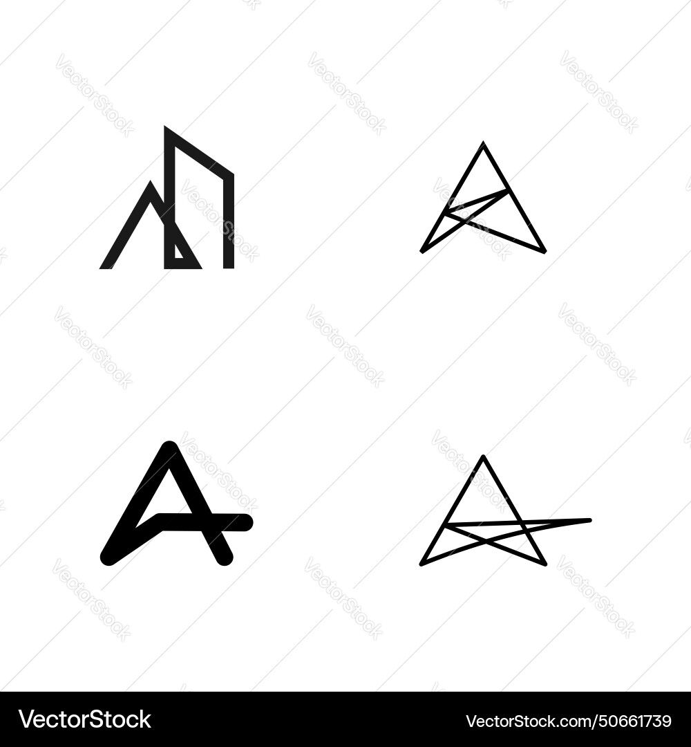 A letter abstract logo design Royalty Free Vector Image