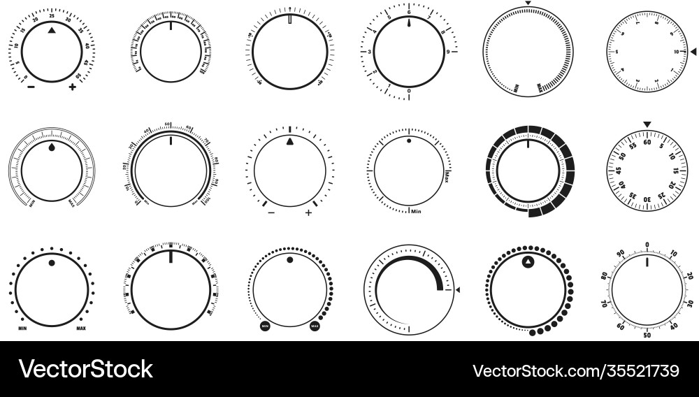 Adjustment dial Royalty Free Vector Image - VectorStock