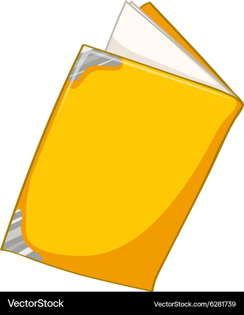 Book with yellow cover Royalty Free Vector Image