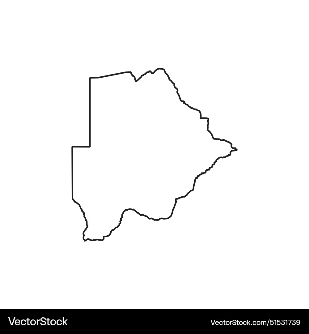 Botswana map icon Royalty Free Vector Image - VectorStock