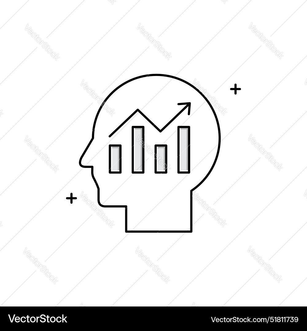 Business data insights icon design Royalty Free Vector Image
