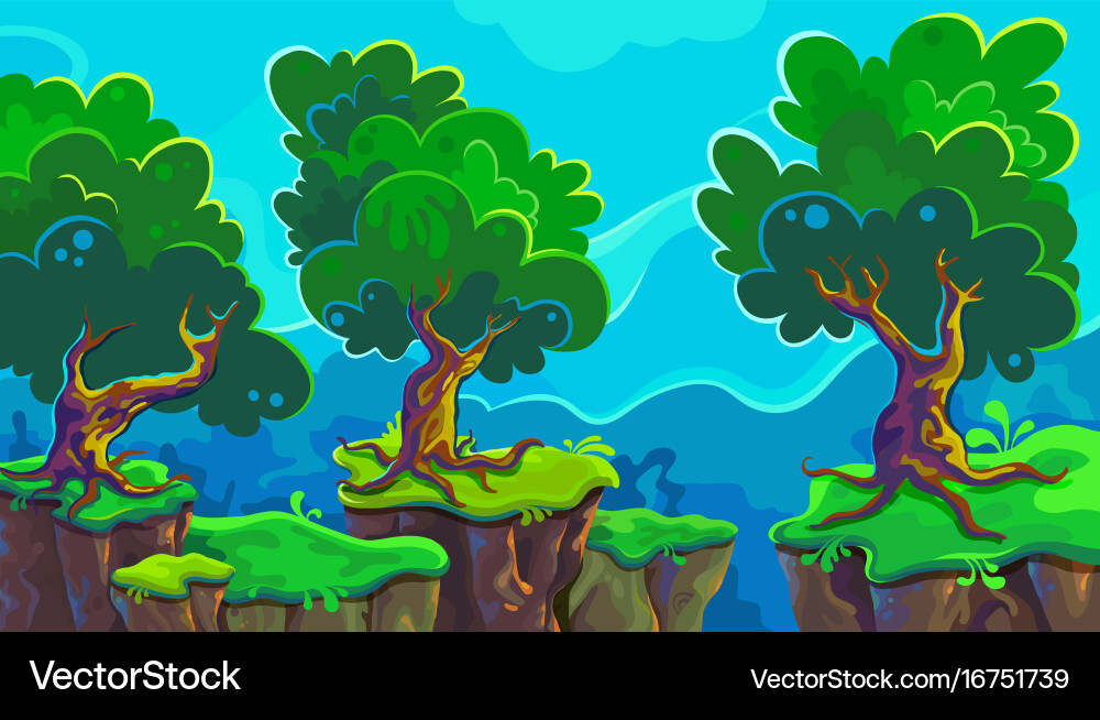 Cartoon of landscape Royalty Free Vector Image