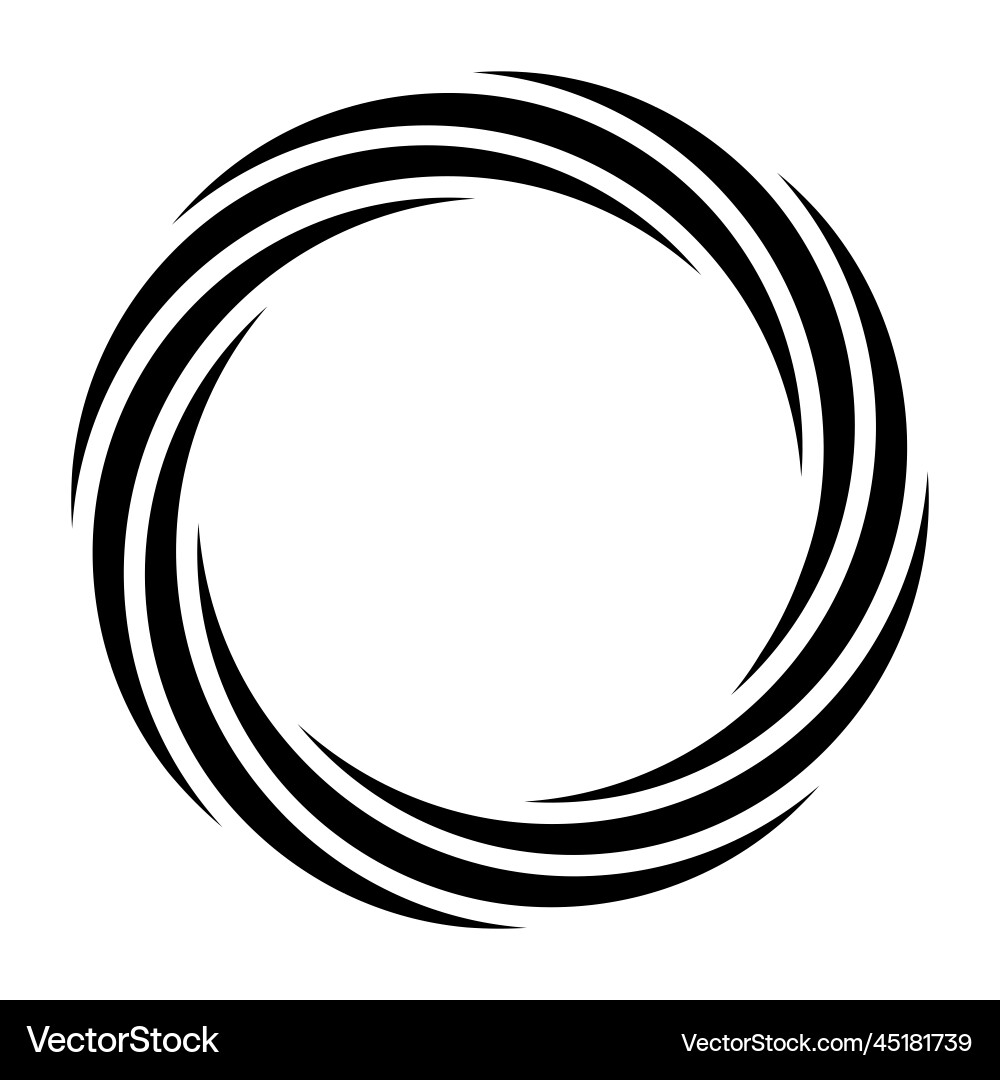 Dynamic Circle Logo Motion Stripe Royalty Free Vector Image