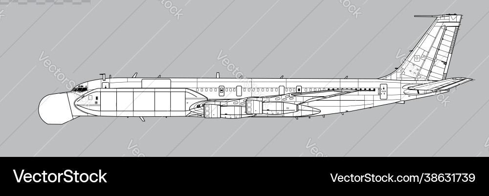 EB-707 Condor M-2075 Phalcon - AEW Aircraft Vector Image