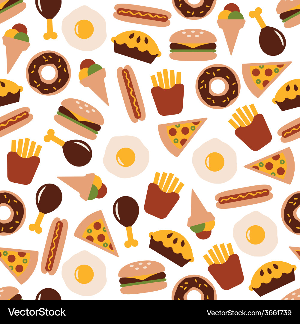 Food seamless pattern Royalty Free Vector Image