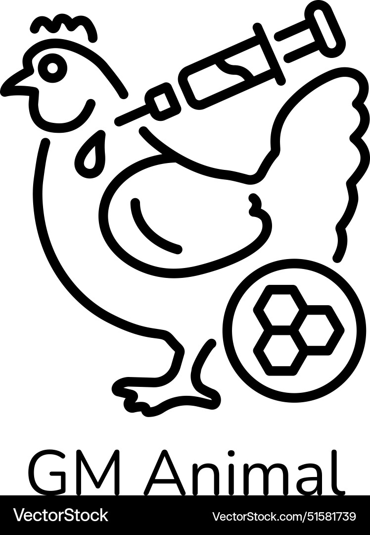 Gmo animal Royalty Free Vector Image - VectorStock