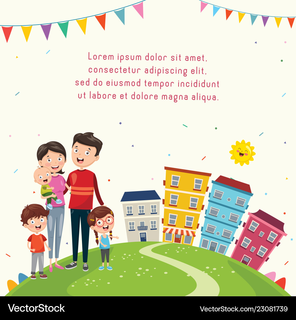 Happy family Royalty Free Vector Image - VectorStock