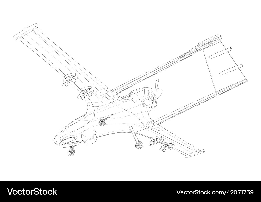 Military predator drone Royalty Free Vector Image