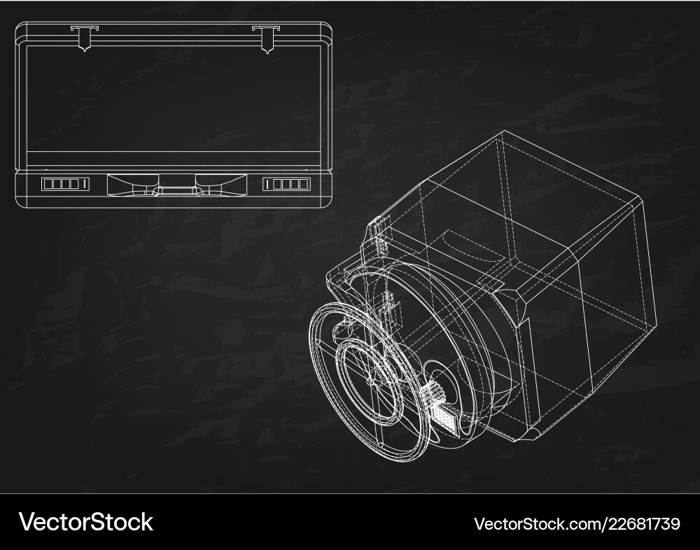 Safe and case on a black Royalty Free Vector Image