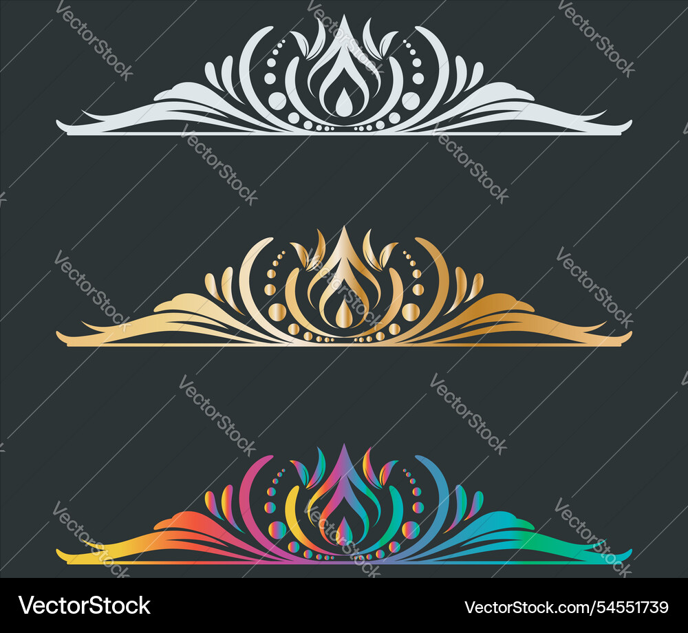 Set of decorative vintage title frames Royalty Free Vector