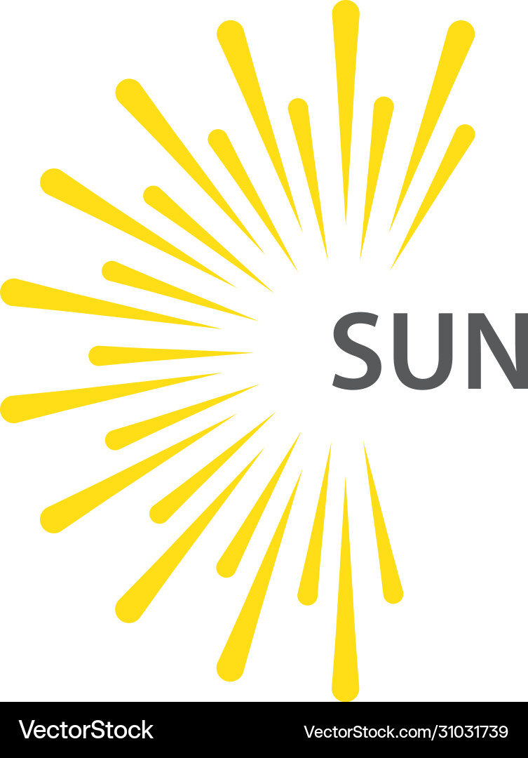 Sun logo Royalty Free Vector Image - VectorStock