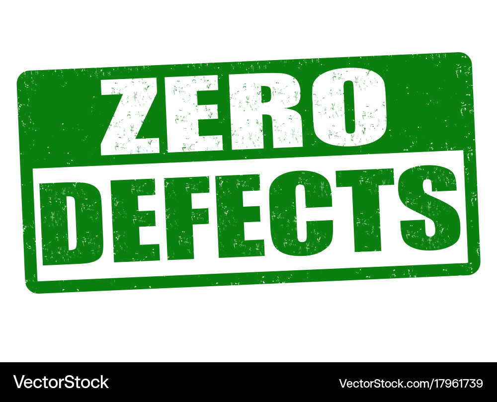 Zero defects sign or stamp Royalty Free Vector Image