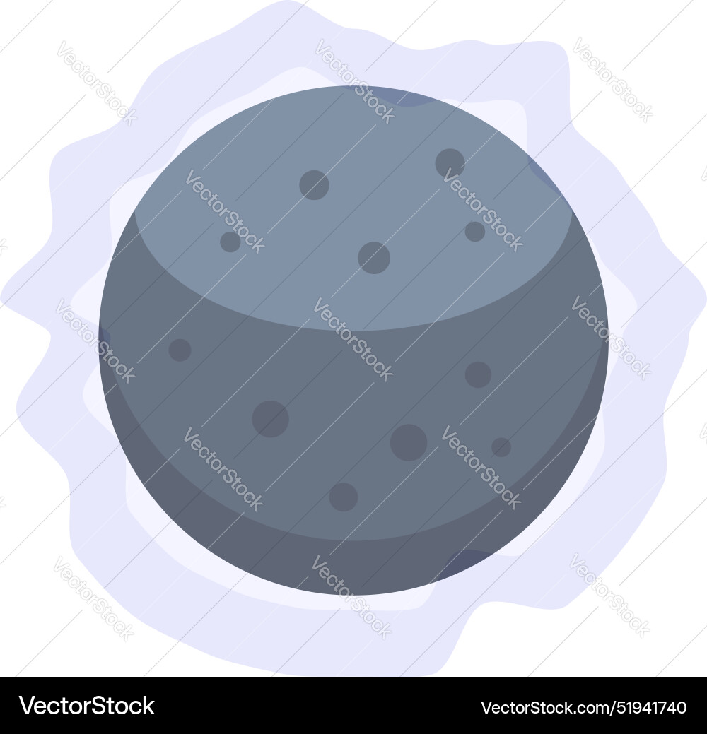Asteroid flying through space leaving a trail Vector Image