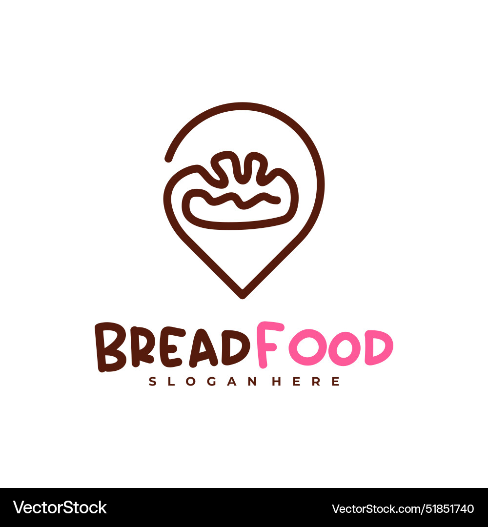 Bread point logo template creative Royalty Free Vector Image