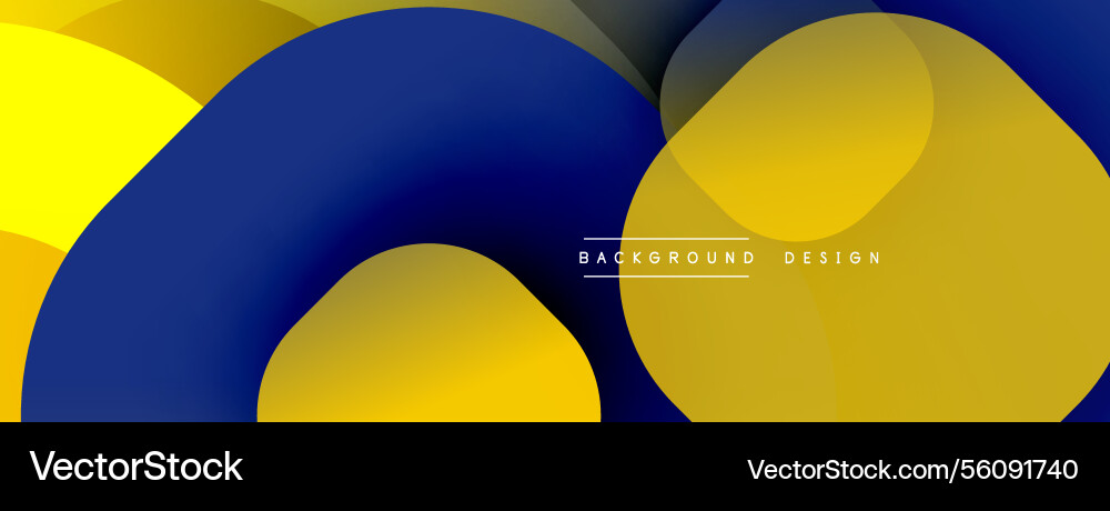 Circular abstract design with overlapping Vector Image