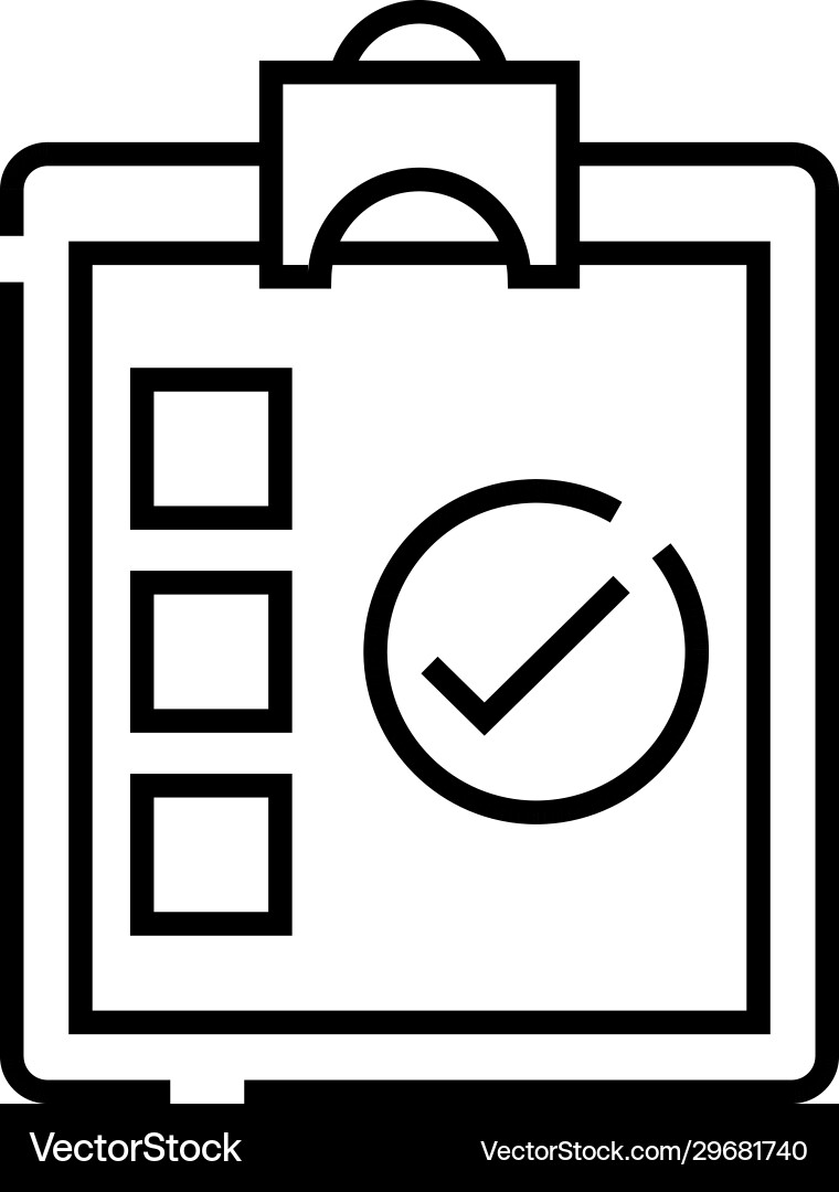 Form line icon concept sign outline Royalty Free Vector