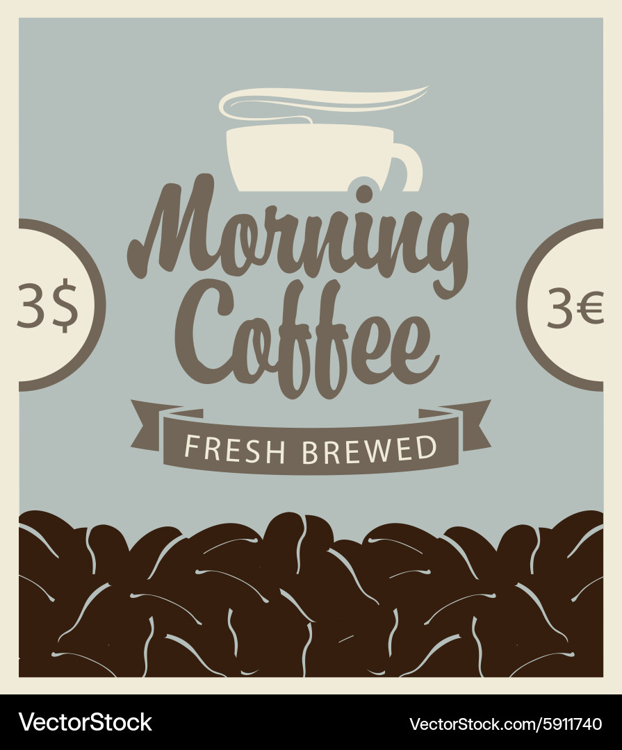Morning coffee Royalty Free Vector Image - VectorStock