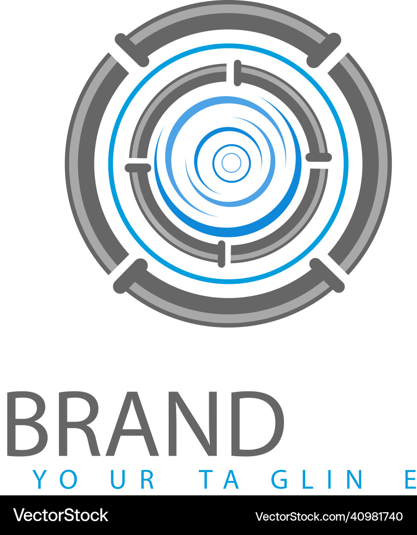 Pipeline and water drops logo Royalty Free Vector Image