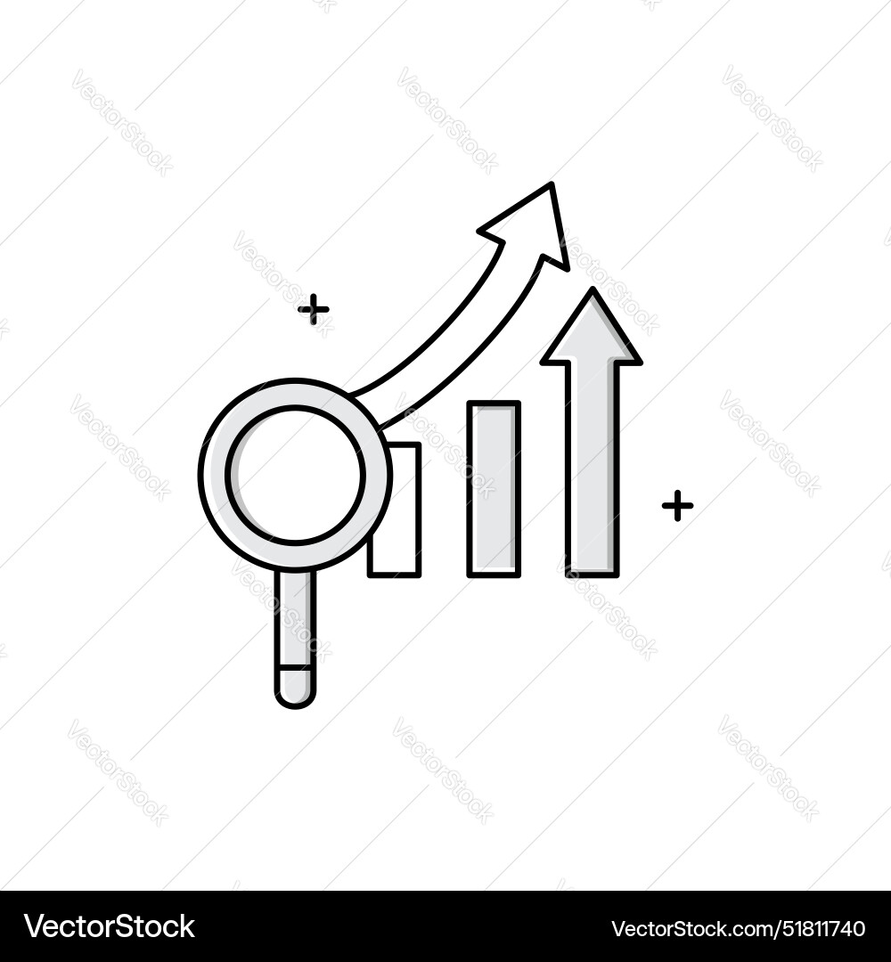 Predictive demand forecasting icon design Vector Image
