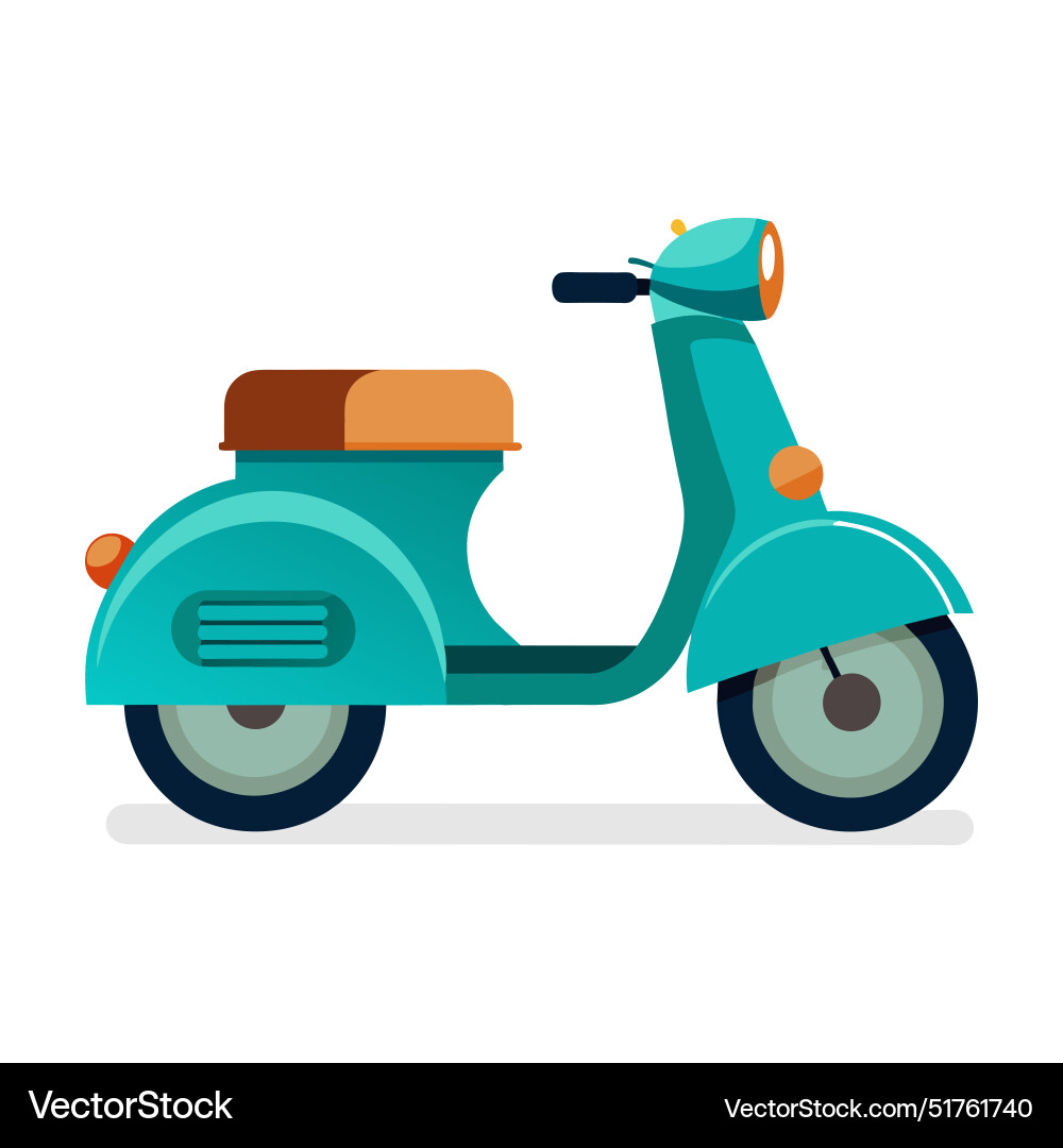Scooter on white background Royalty Free Vector Image