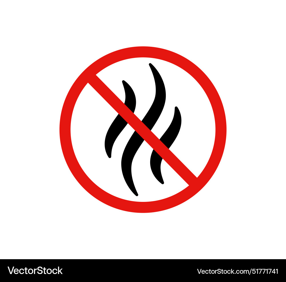 Anti bad smell icon odor control label forbidden Vector Image