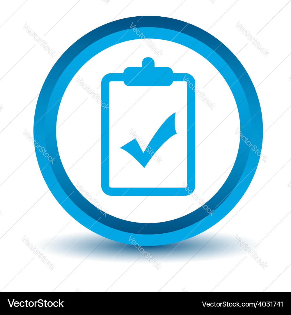 Blue performed icon Royalty Free Vector Image - VectorStock