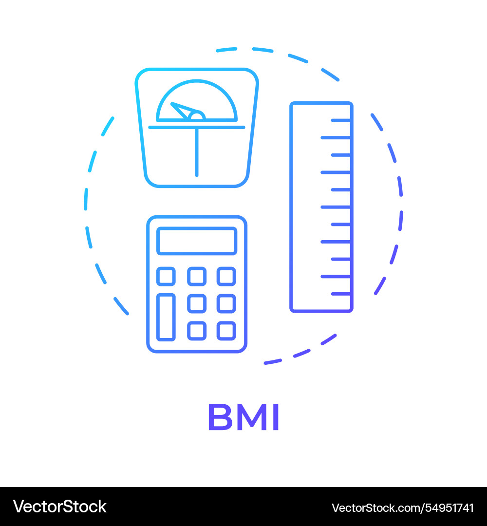 Bmi blue gradient concept icon Royalty Free Vector Image