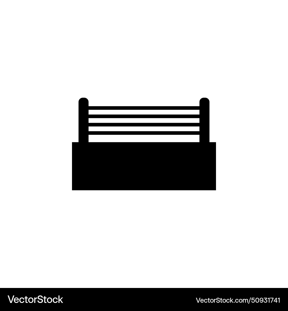 Boxing ring flat icon Royalty Free Vector Image